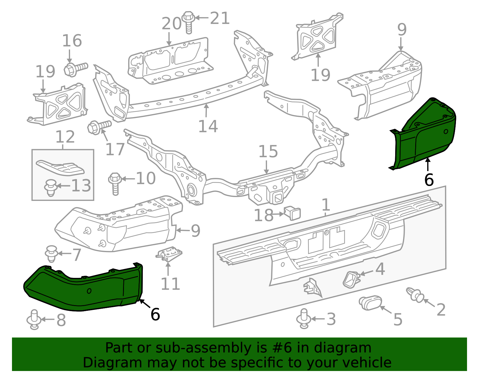 2014-2021 Toyota Tundra 2014-2021 Toyota Tundra - End Cap 52156-0C030 ...