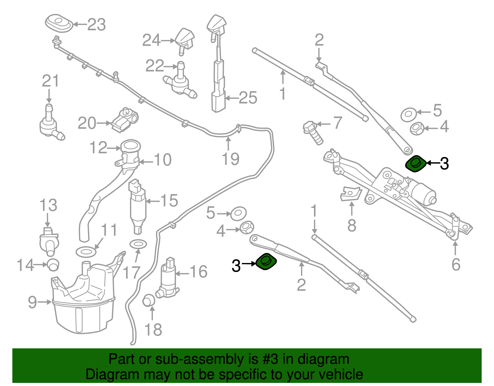 2007-2018 Volvo Wiper Arm Seal 31333687 | TascaParts.com