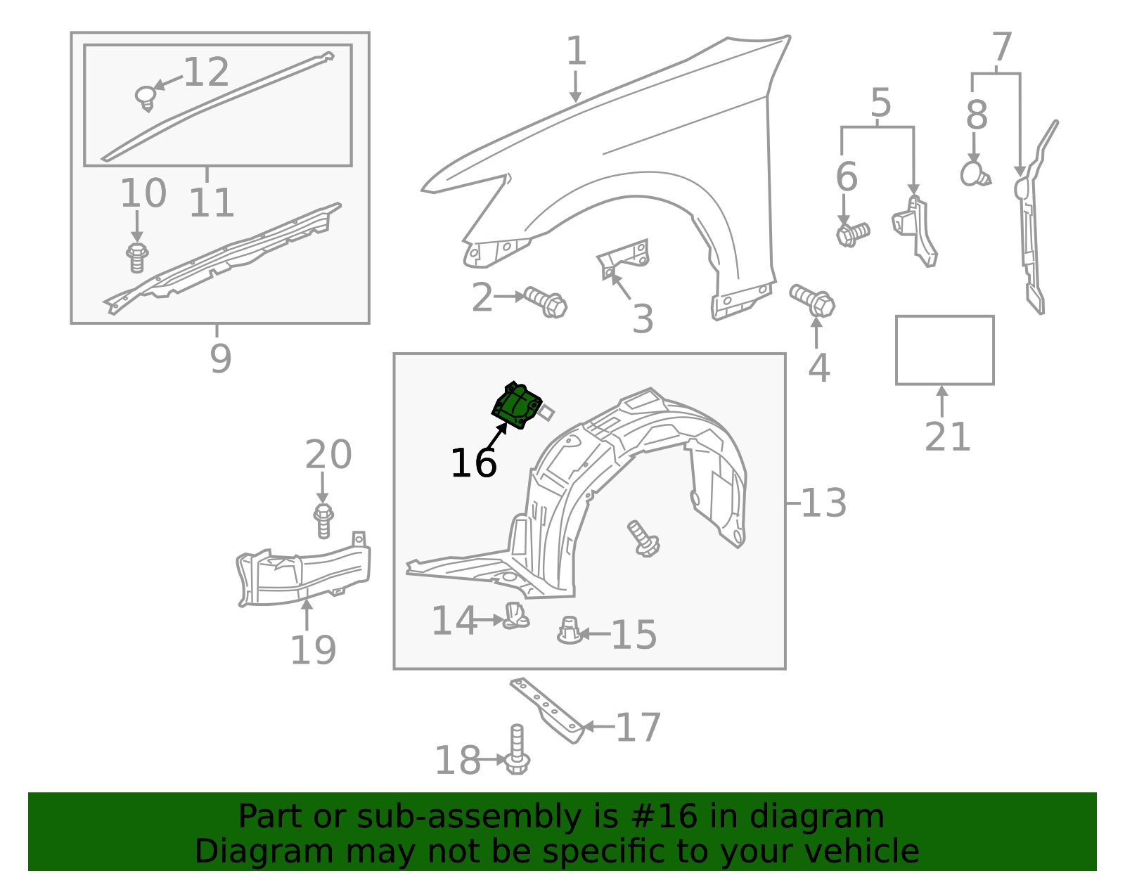 2013-2019 Lexus Fender Liner Seal 53887-30040 | OEM Parts Online