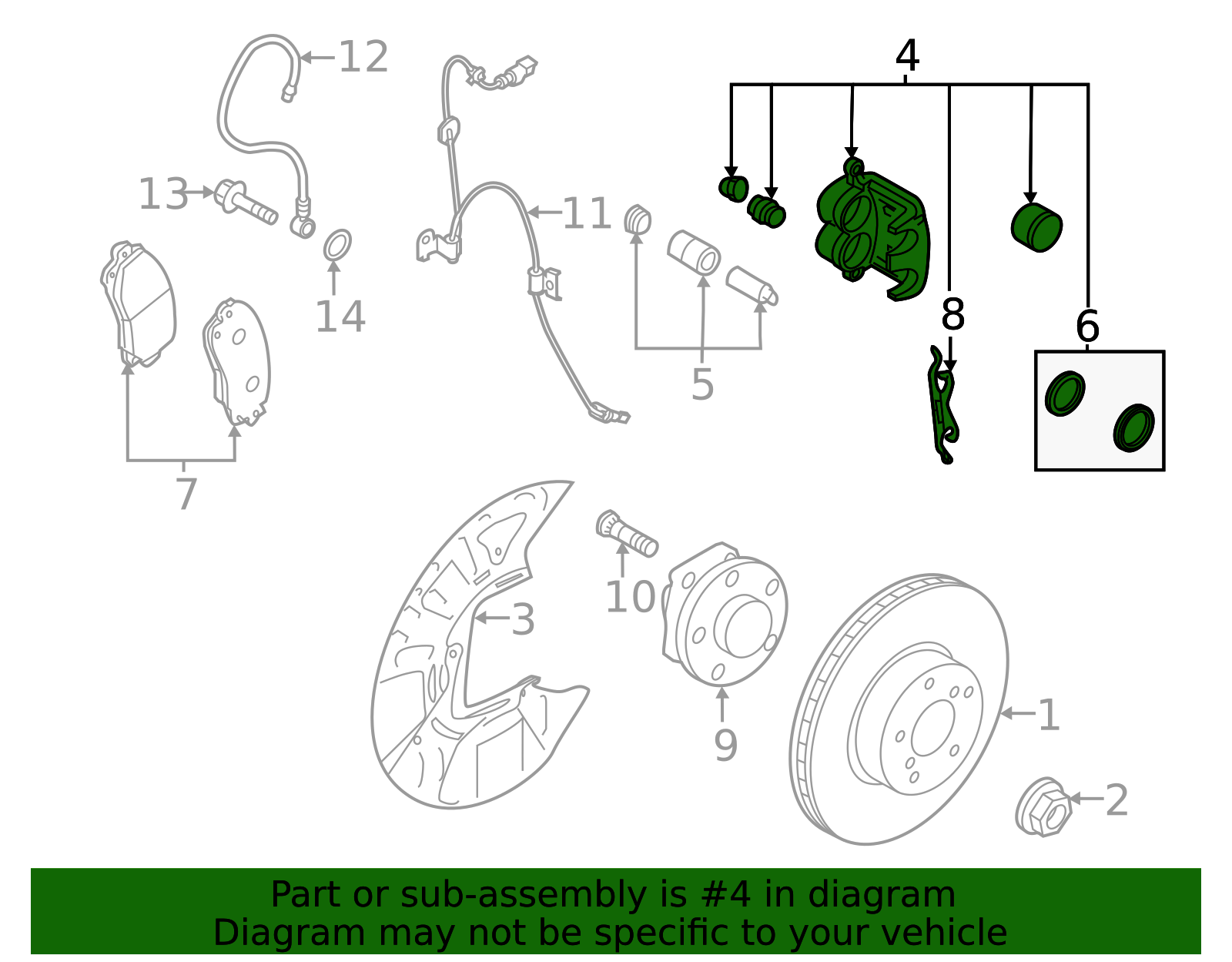 2019-2025 Subaru Ascent Caliper 26292XC00A | Subaru Parts Guys