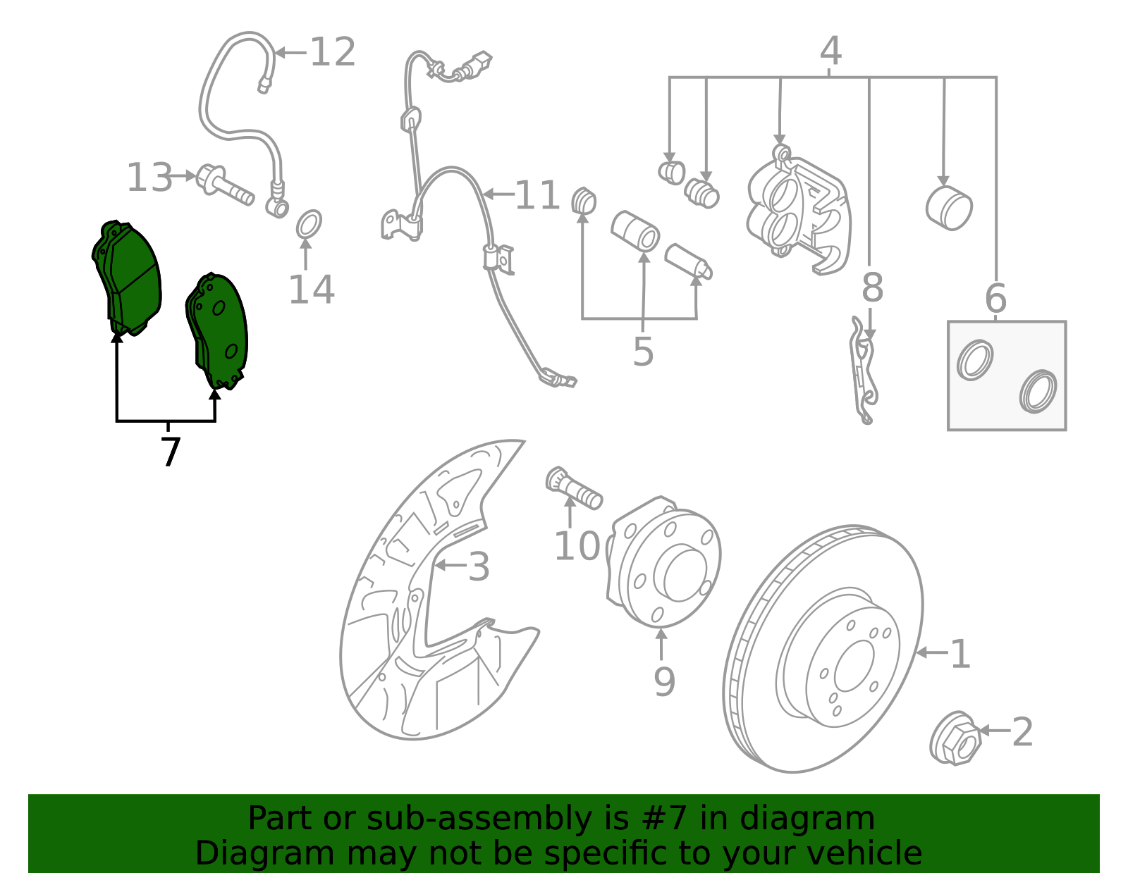2019-2025 Subaru Ascent Brake Pads 26296XC02A | Subaru Parts Store