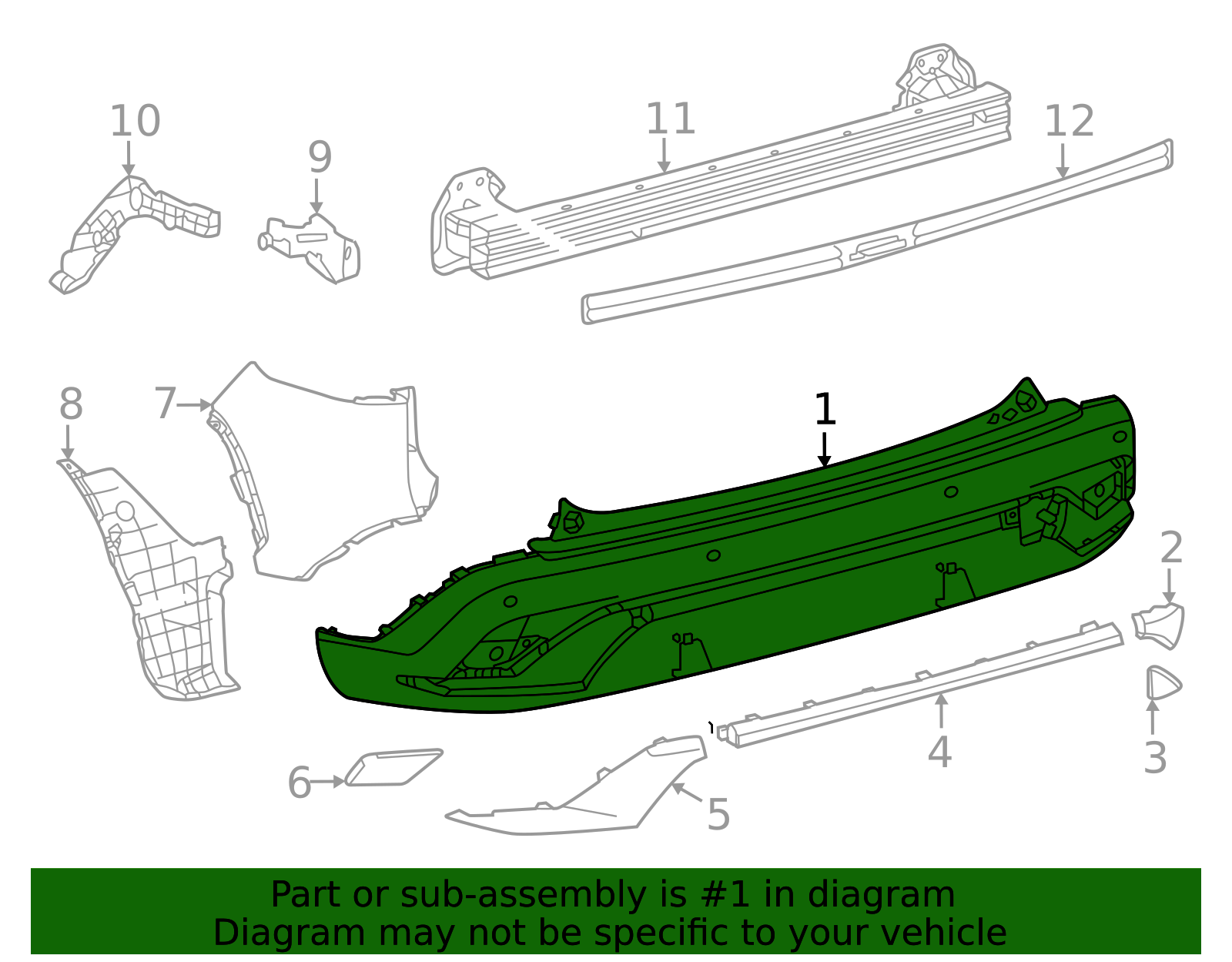 OEM 2023-2025 Toyota Corolla Cross Bumper Cover Part # 52159-0A270 ...