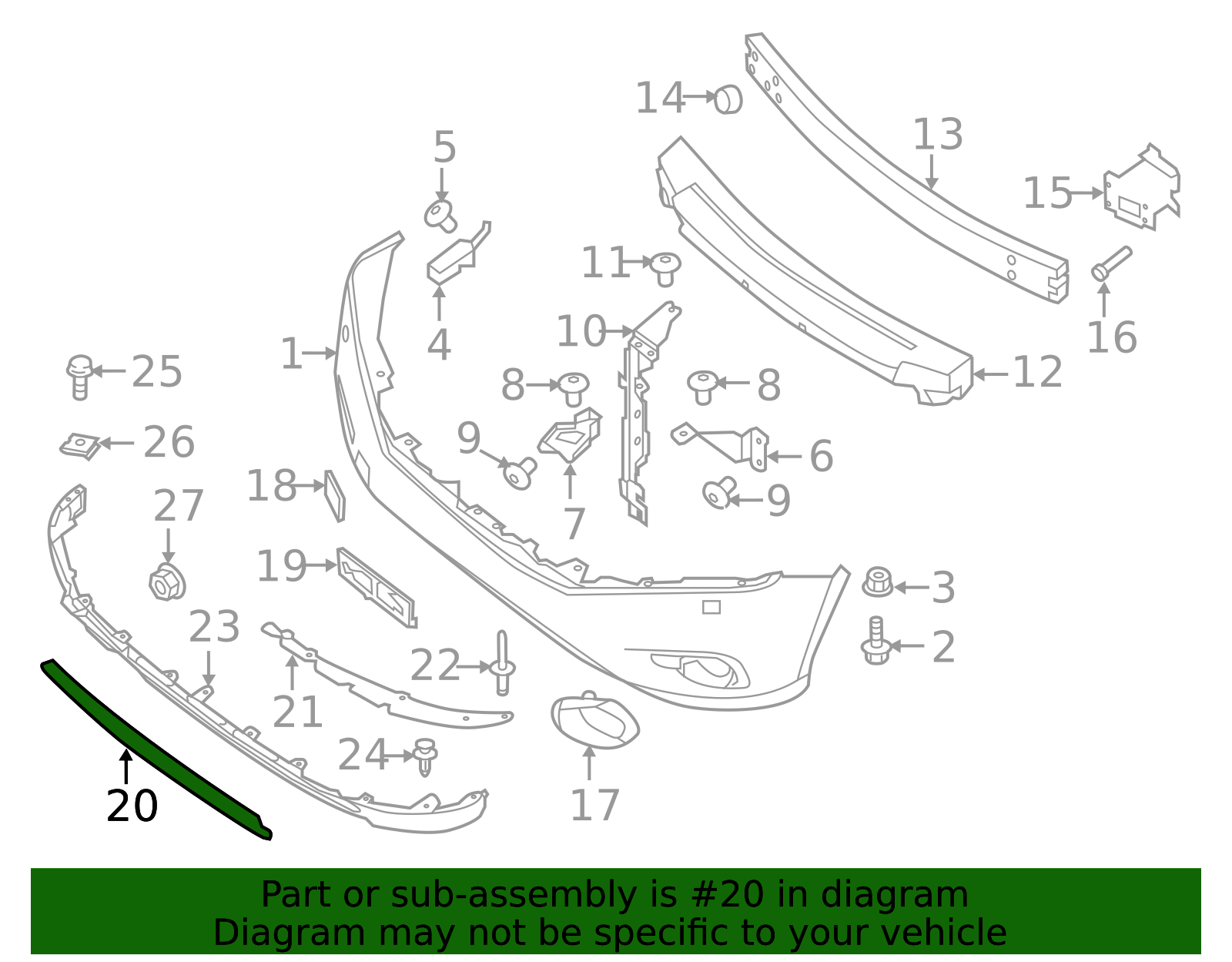 2013-2016 Nissan Pathfinder Lower Molding 62076-3KA0A | Nissan Parts Plus