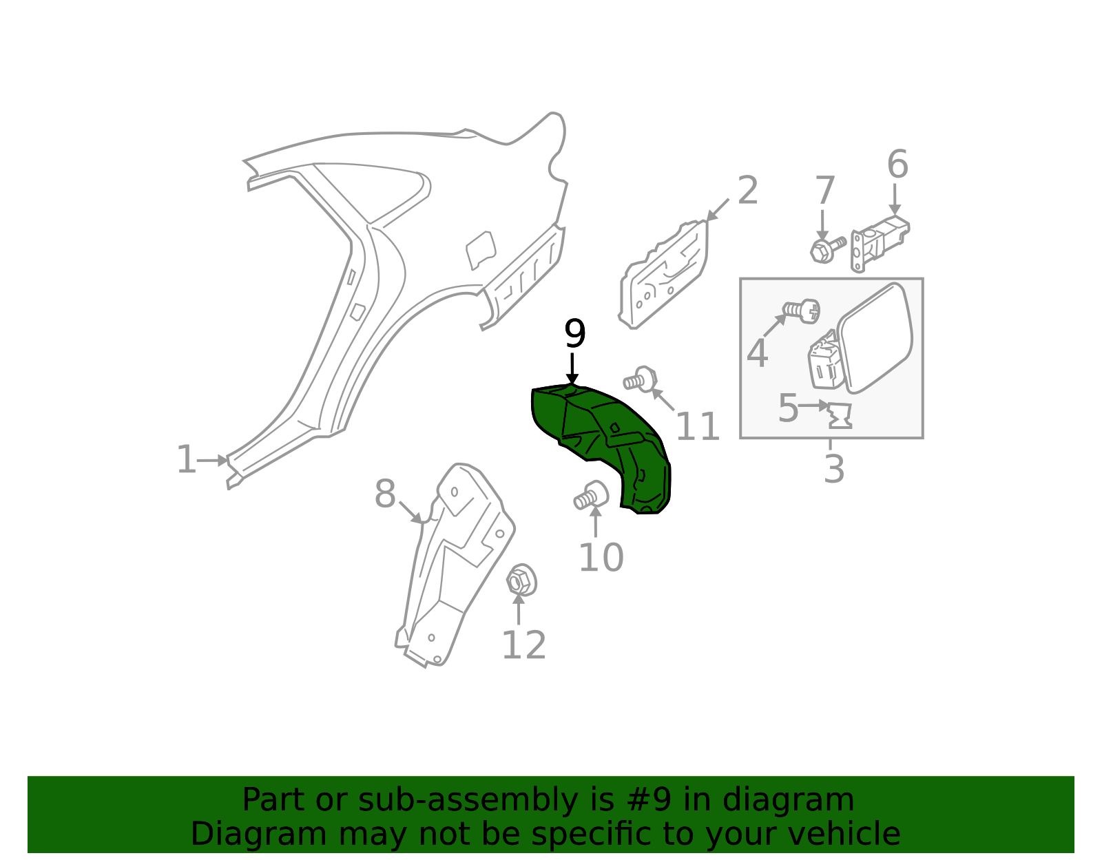 2006-2011 Hyundai Azera Wheelhouse Liner 86822-3L000 | OEM Parts Online