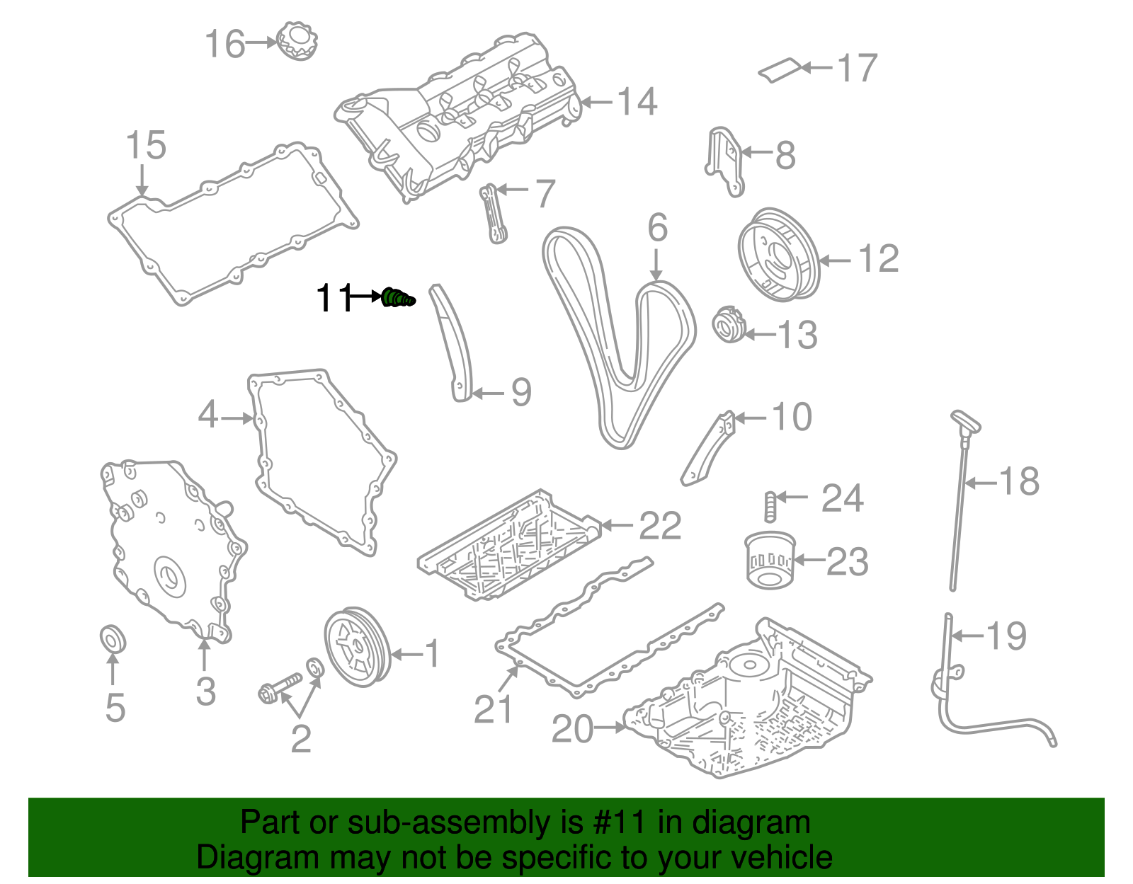 04792443AB - Engine Timing Chain Tensioner 2000-2010 Mopar | Mopar ...