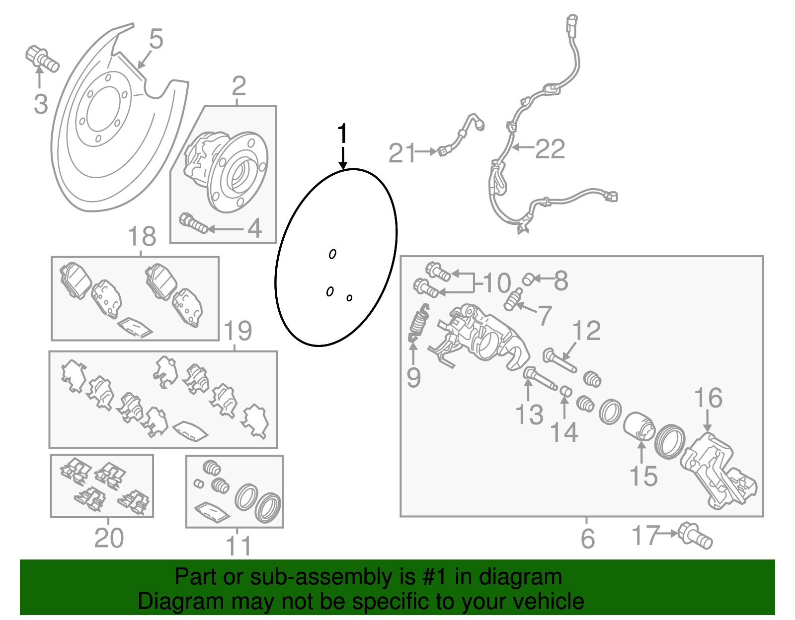 4615A125 - Mitsubishi Disc Brake Rotor 2013-2024 Mitsubishi ...