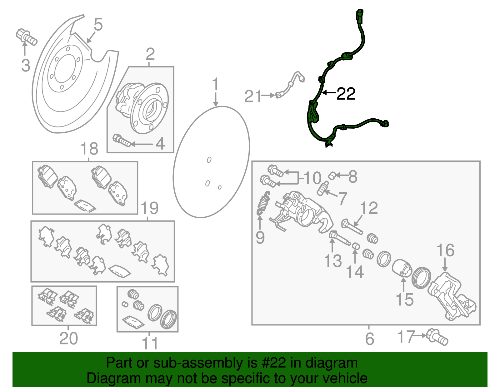 2013-2016 Mitsubishi Outlander Sport Rear Speed Sensor 4670B418 | OEM ...