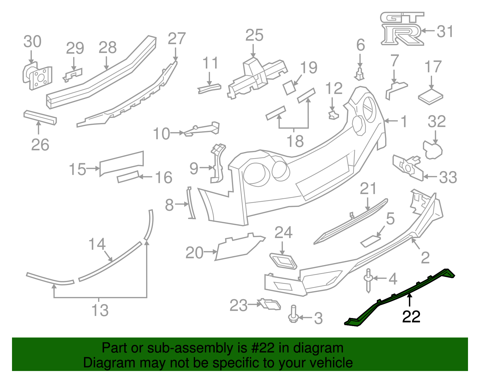 85072-6AV0A - Center Molding - 2017-2020 Nissan GT-R | Conicelli Nissan
