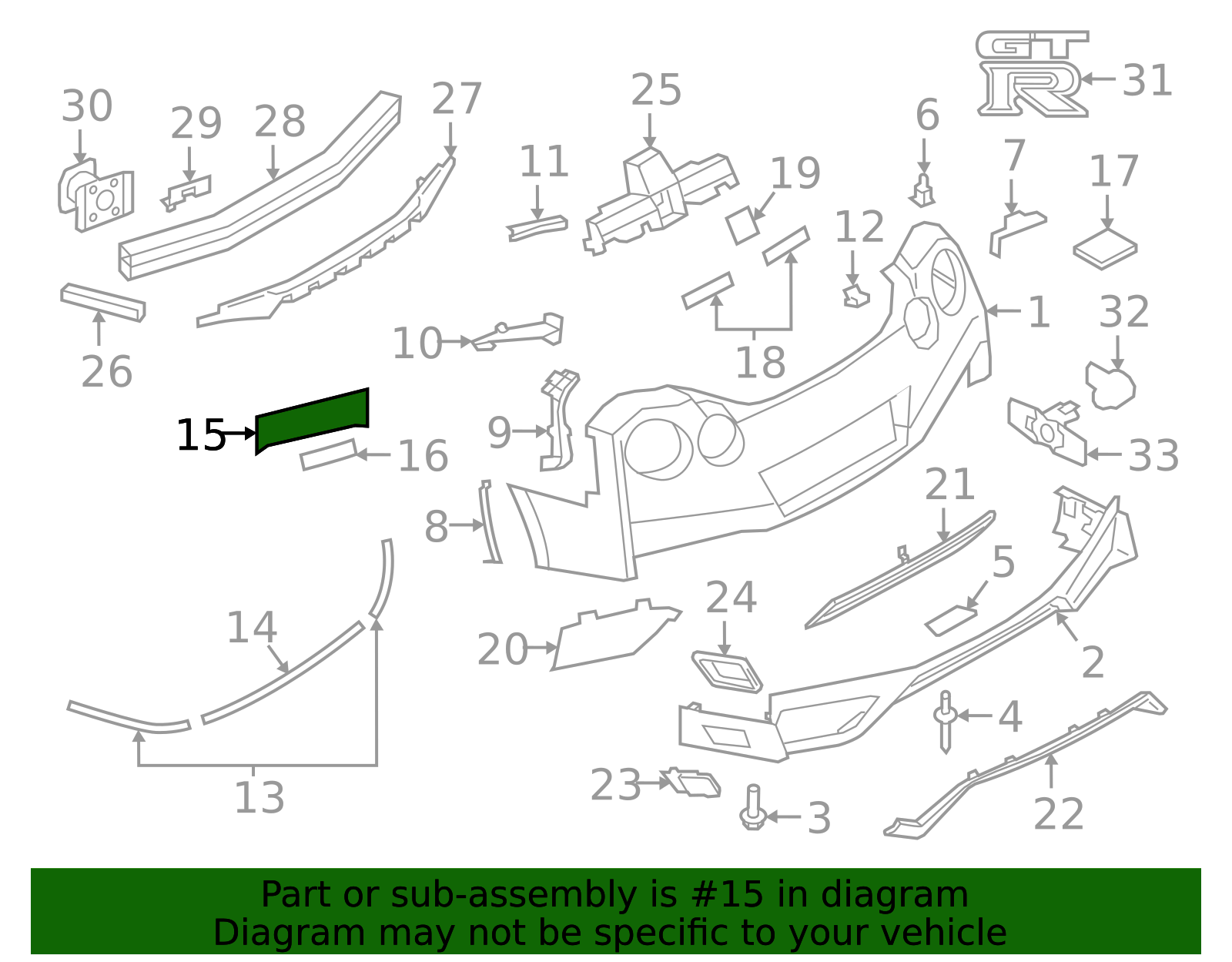 2017-2024 Nissan GT-R Bumper Brace 85050-6AV0A | TascaParts.com