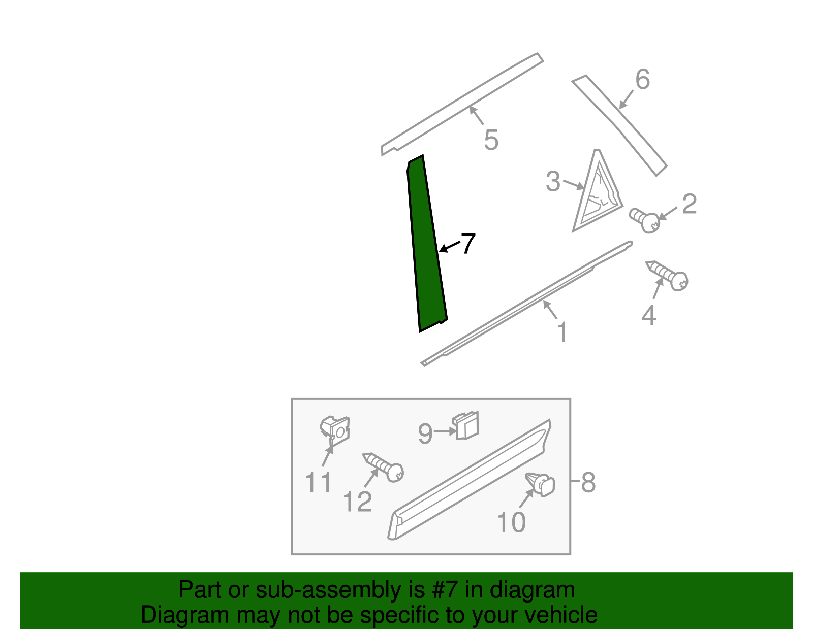 2011-2015 Kia Sorento Black Out Tape 86381-2P000 | TascaParts.com