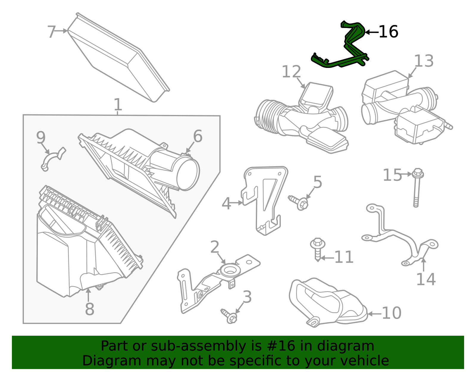Brake Vacuum Hose | LC3Z-9C490-A | Walls' Ford Parts