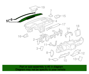 23224734 - OEM GM Upper Trim Panel | GMPartsCenter.net | GM Parts Center
