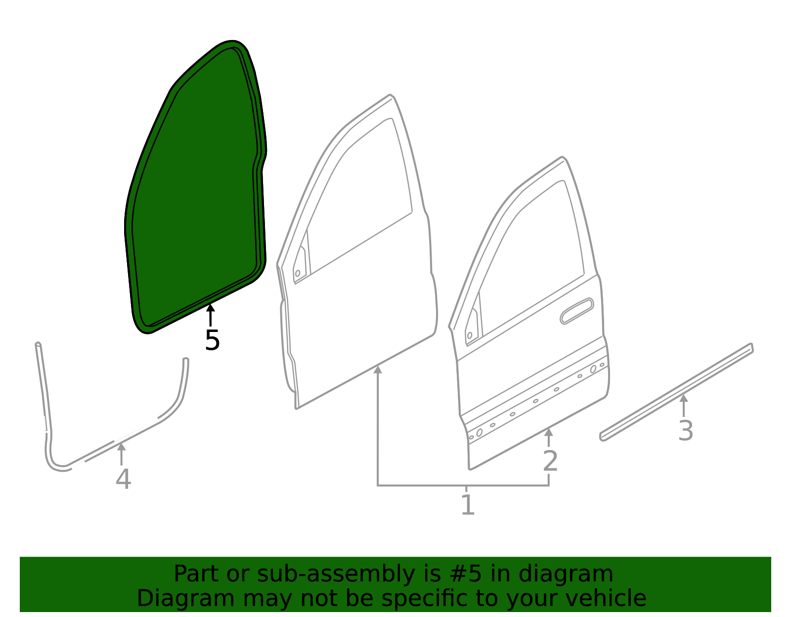 2011-2025 Mopar Body Weather-Strip 55399256AE | Mopar Parts Canada