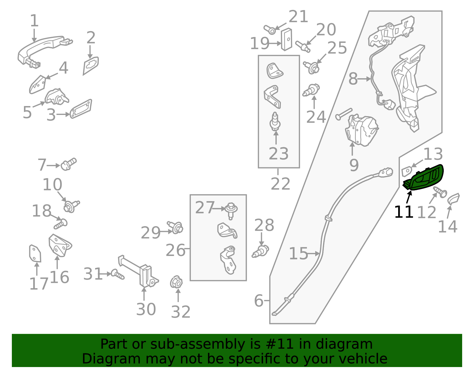 Interior Door Handle CJ5Z-5822601-CB | OEM Parts Online