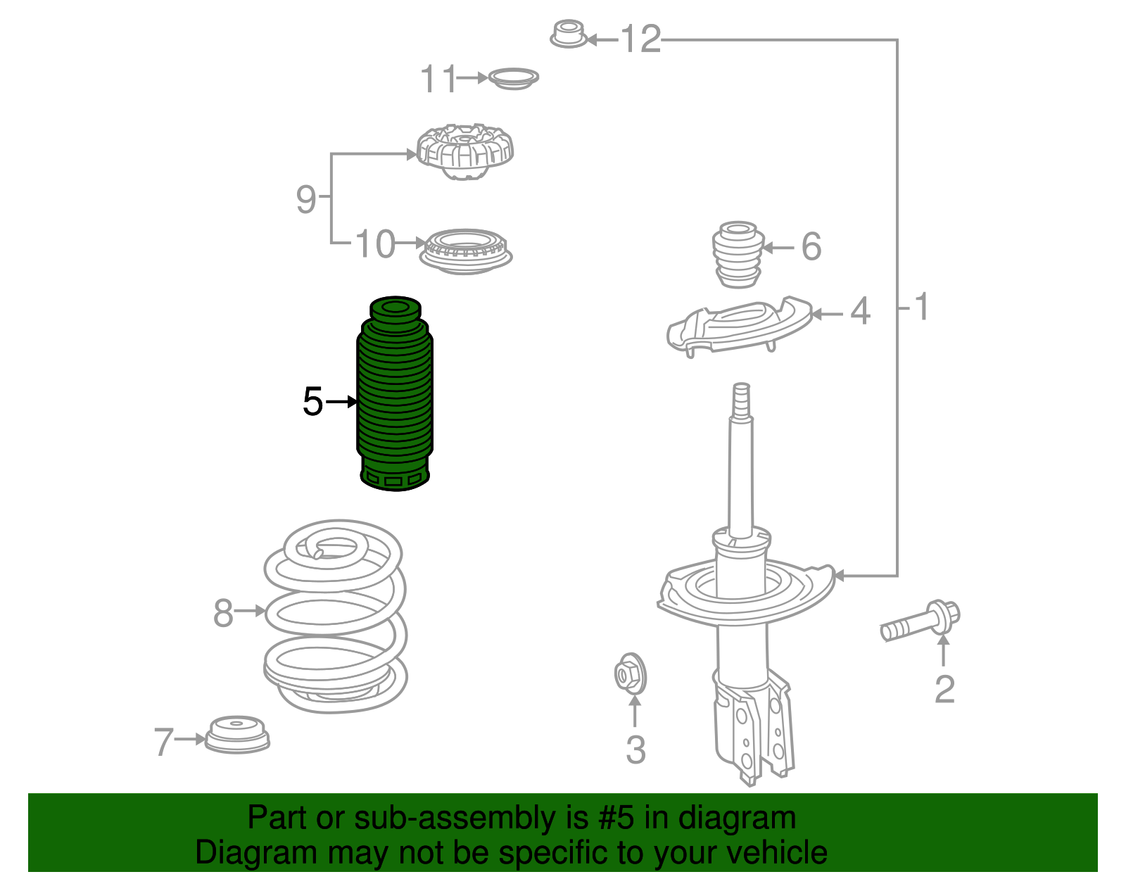 15871630 - 2010-2016 Cadillac SRX - Suspension Strut Bellows | Partners ...