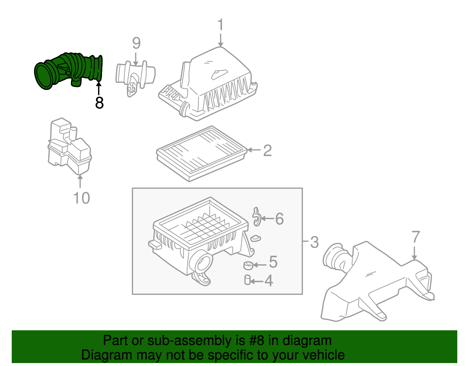 28138-26652 - Intake Hose - 2002-2005 Hyundai Accent | World OEM Parts ...
