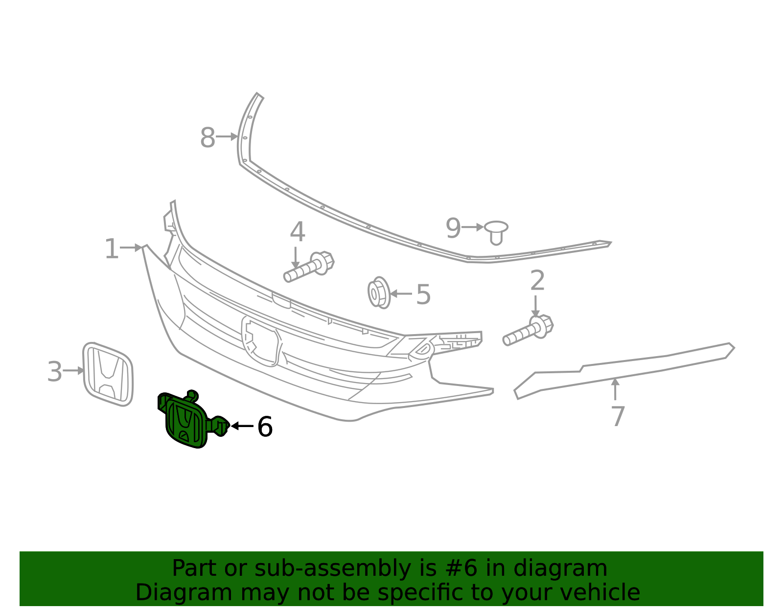 71125-TGG-A01 - Mount Base 2017-2019 Honda Civic | Honda Parts Online