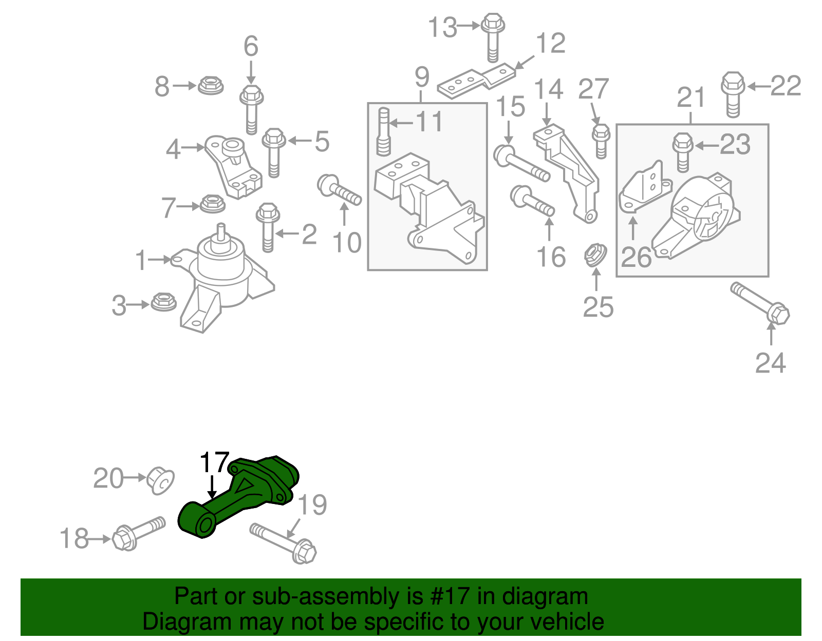 21950-2K000 - Torque Rod 2010-2011 Kia Soul | Kia.Parts Store