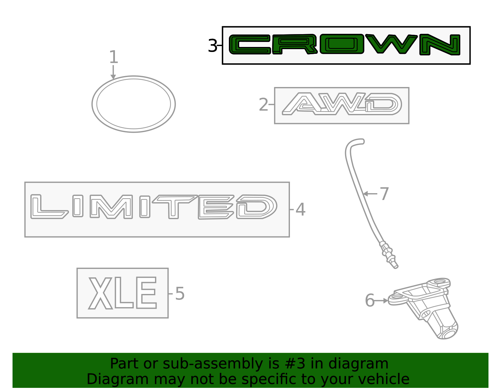 75441-30480 - High-Quality Nameplate for 2025 Toyota Crown Signia ...