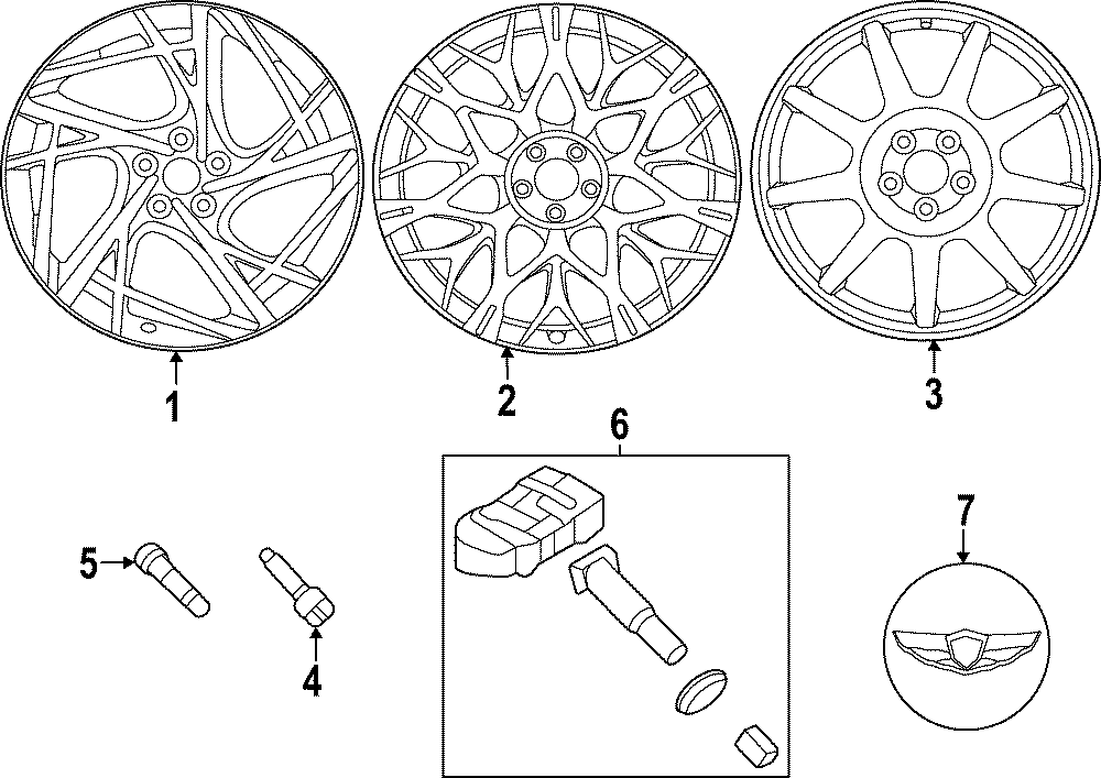 Hyundai - 52914-T4215 - Wheel, Alloy - 2023-2025 Genesis G90 | OEM Hyundai Parts Outlet
