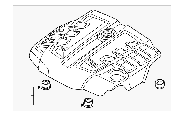 2013-2016 Volkswagen Touareg Engine Cover 059-103-925-CA | OEM Parts Online