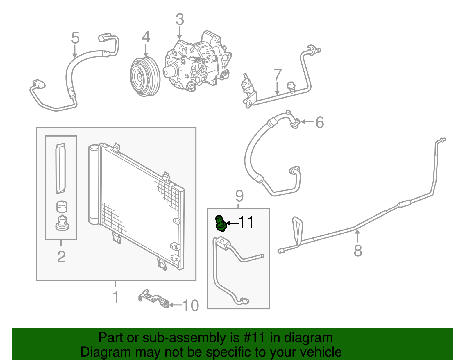 2007-2025 Lexus Pressure Sensor 88719-33020 | OEM Parts Online
