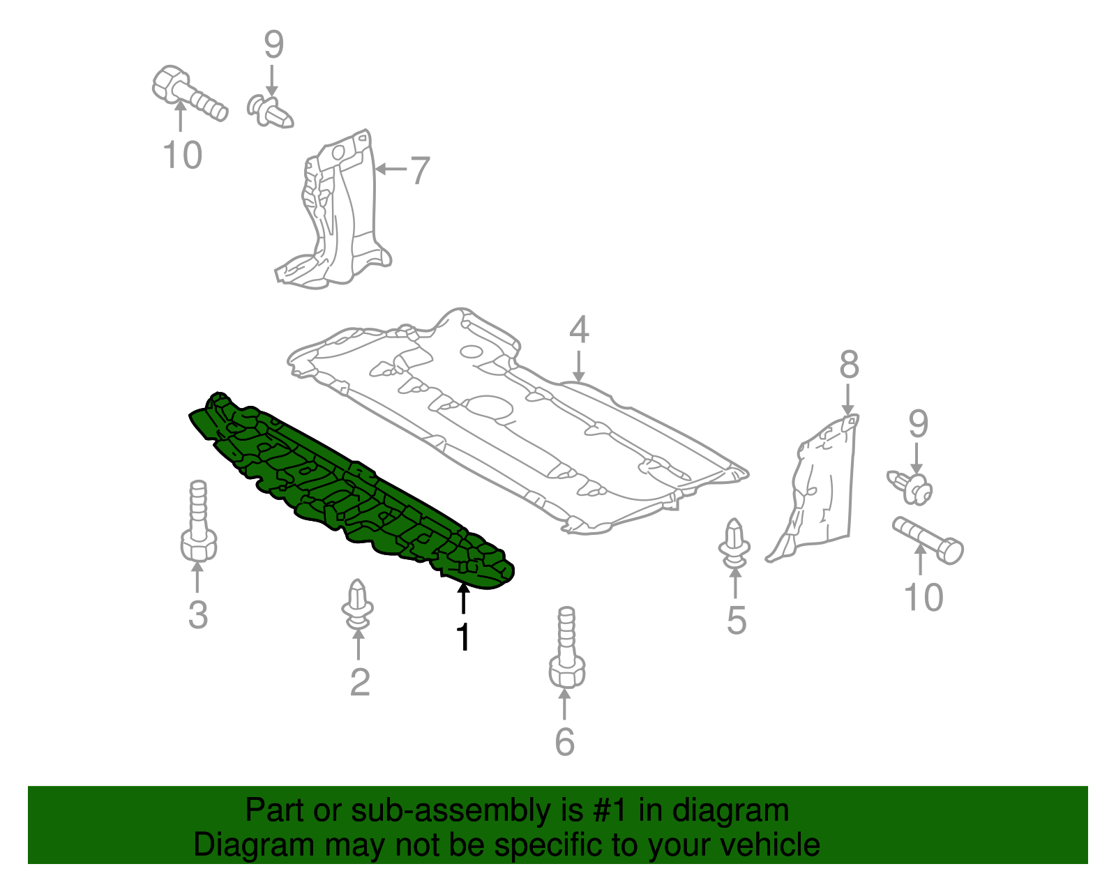2004-2009 Mazda 3 Front Under Cover Engine Splash Shield | Mazda Parts ...