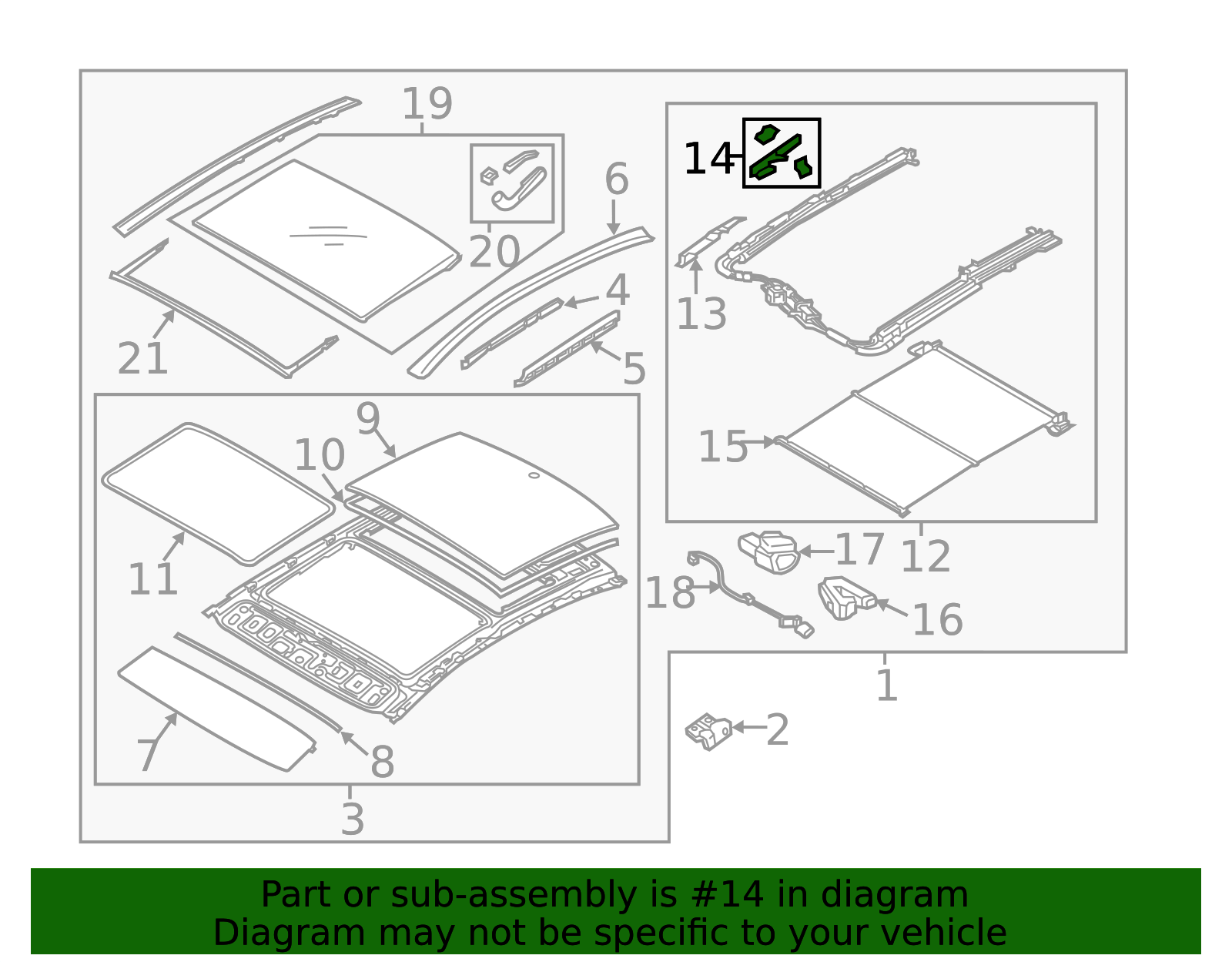 2015-2019 Hyundai Sonata Sunroof Slide 81698-3S000 | MotorMotor