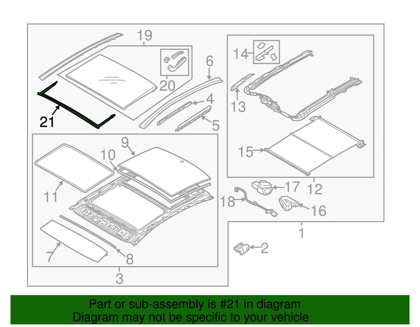 2015-2019 Hyundai Sonata Sunroof Deflector 81611-C1000 | OEM Parts Online