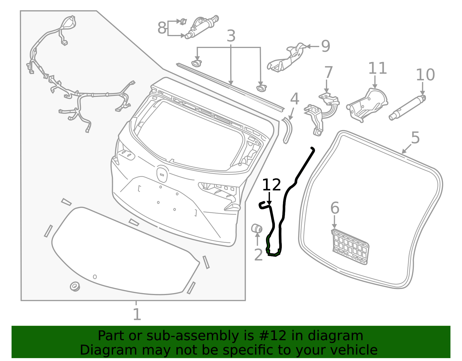 74934-TJB-A01 - 2019-2021 Acura RDX - Sensor Assembly, R Power Tailgate ...