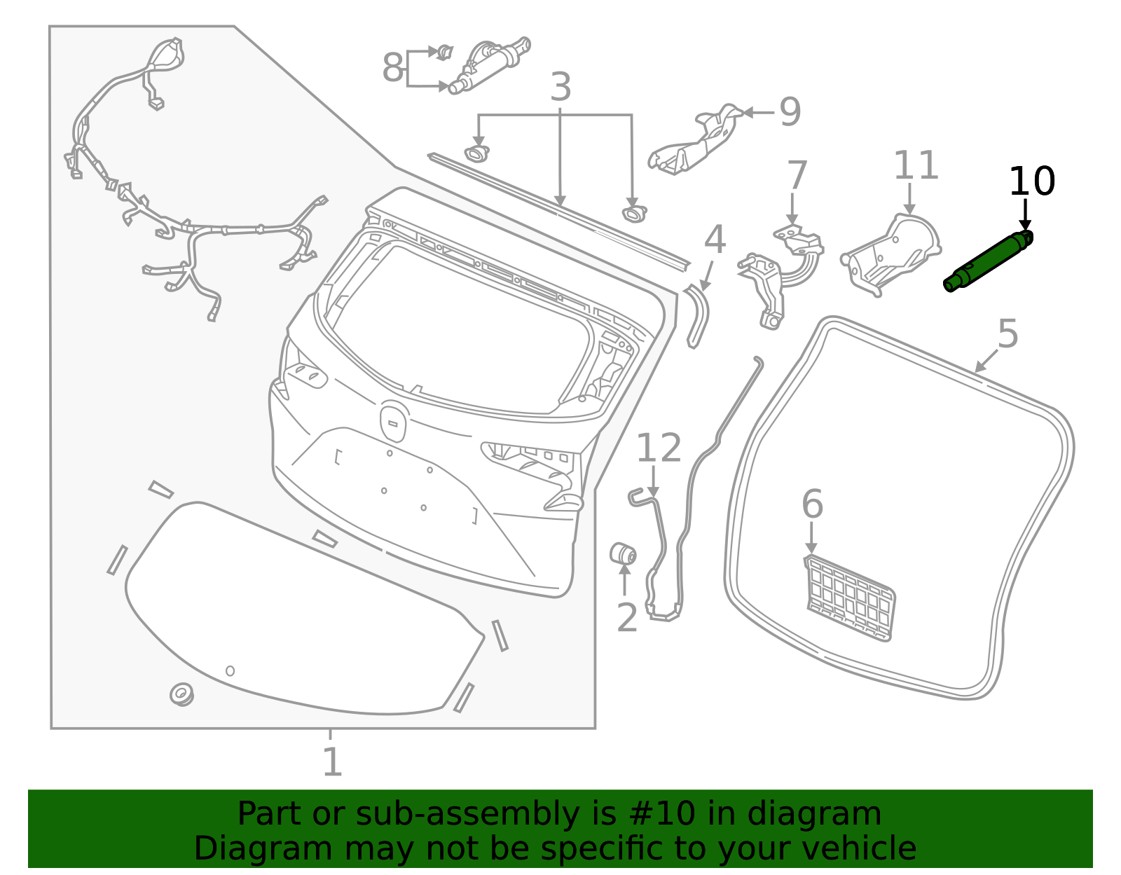 74981-TJB-A02 - High-Quality Lift Cylinder for 2019-2025 Acura RDX ...