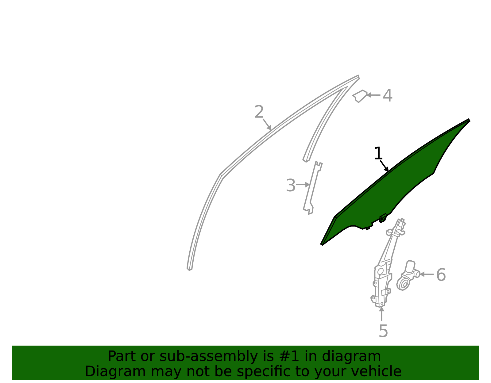 2021-2025 Nissan Altima Door Glass 80300-9HE1A | Bill Kay Nissan Parts