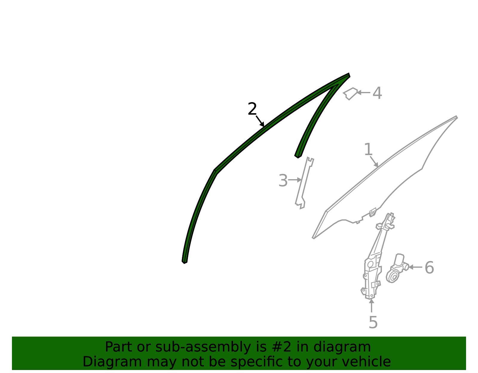 2019-2025 Nissan Altima Glass Run 80331-6CA0B | Bill Kay Nissan Parts