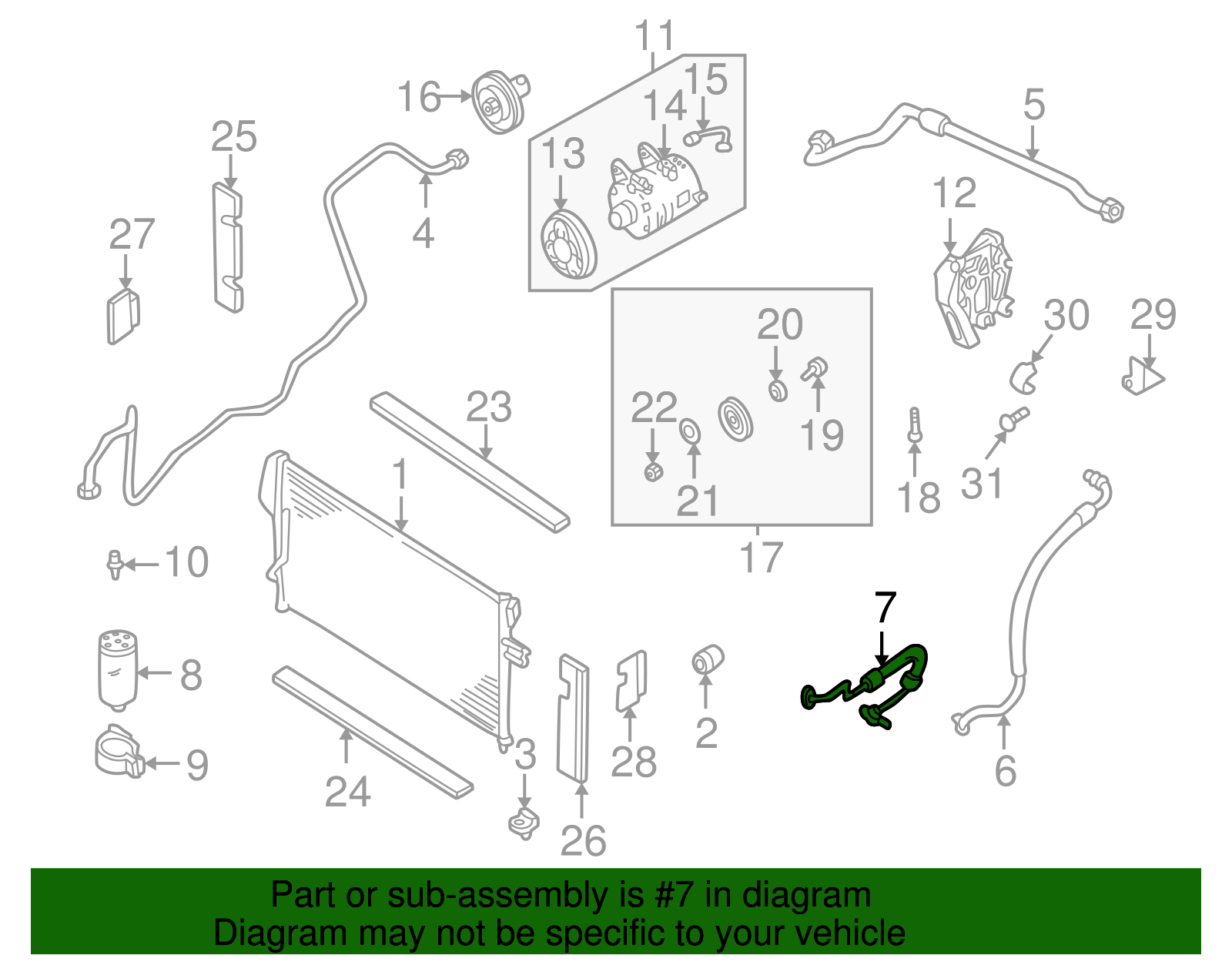 92490-7B411 - Discharge Hose 1999-2002 Nissan | Nissan Parts ...