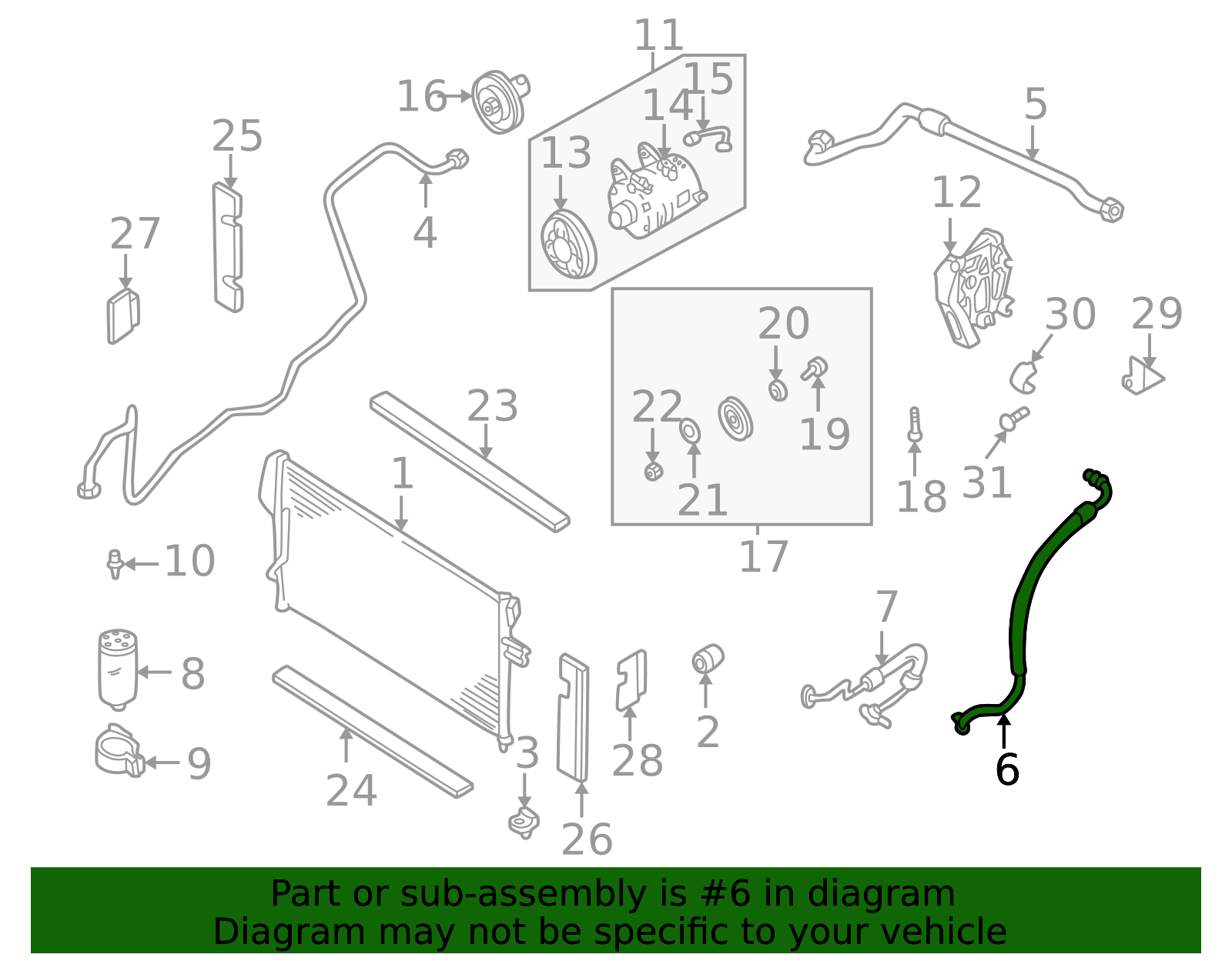 2001-2004 Nissan A/C Refrigerant Suction Hose 92480-9Z012 | OEM Parts ...