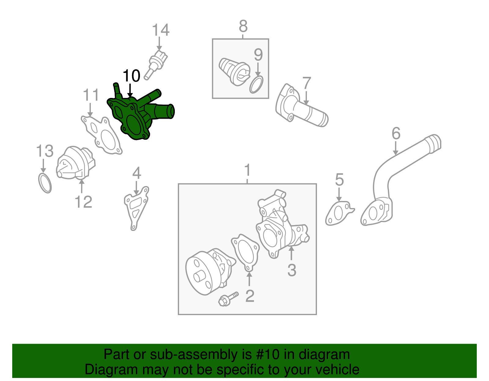 11060-JA00A - 2007-2013 Nissan Altima - Water Outlet | Anicra Nissan Parts
