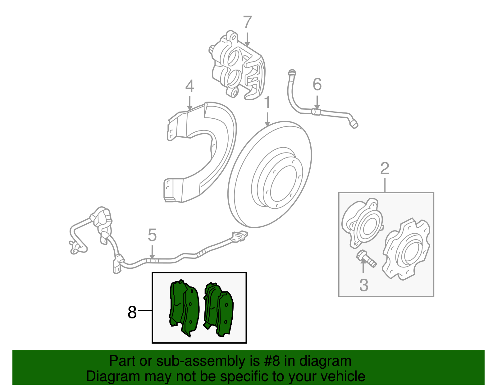 2003-2006 Mitsubishi Lancer Brake Pads 4605B927 | Mitsubishi Parts ...