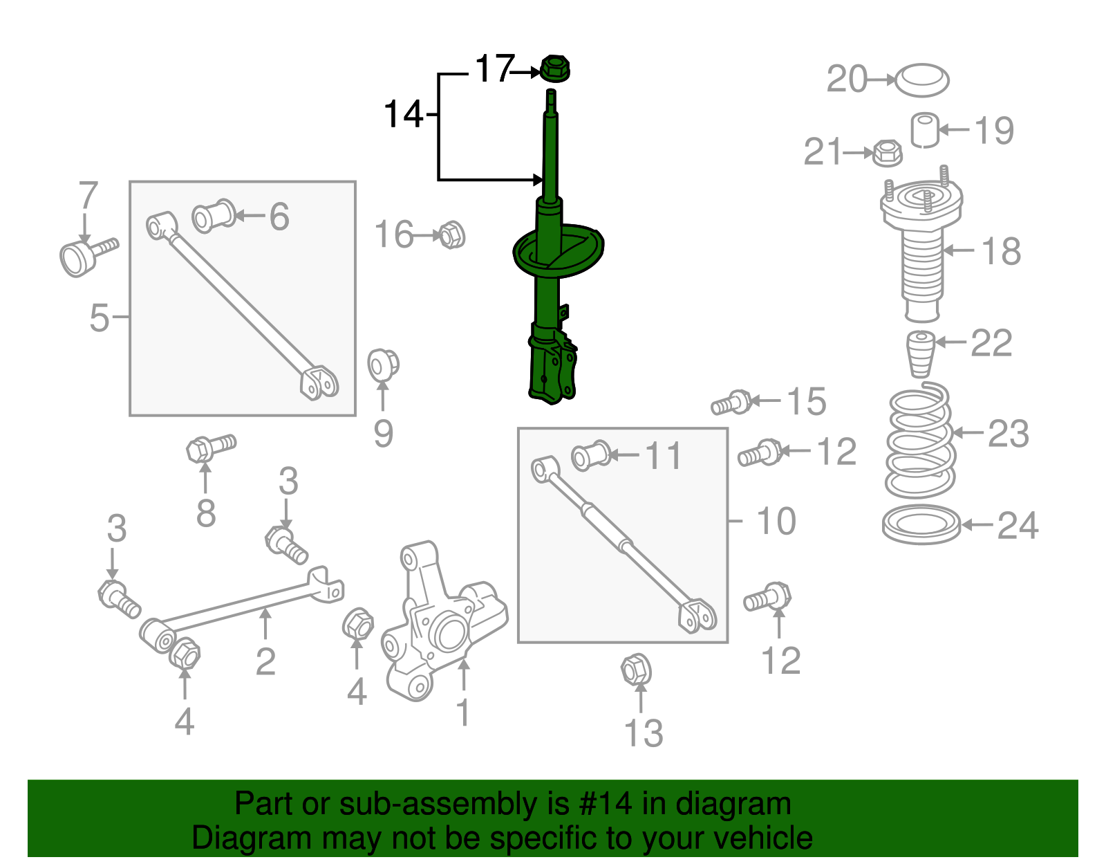 2009-2015 Toyota Venza Strut 48540-A9896 | Toyota Parts Center