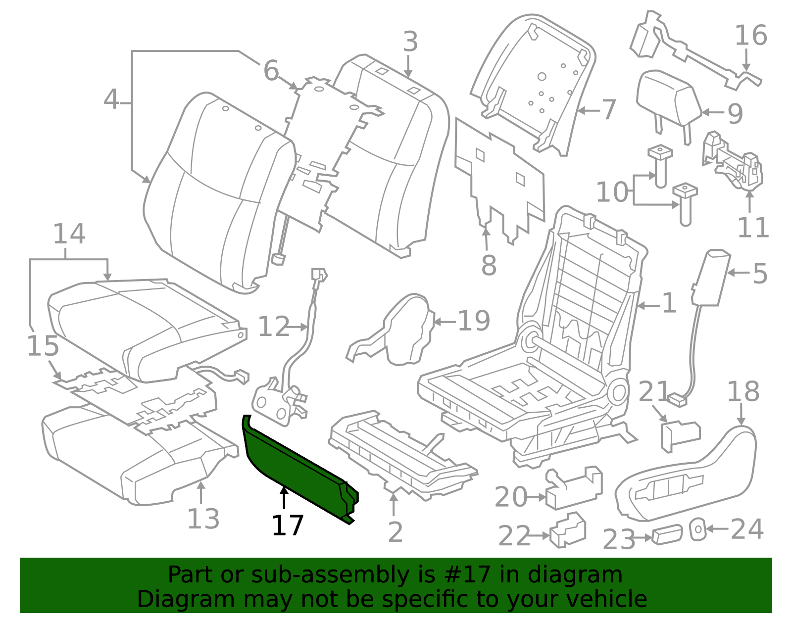 Seat Frame Trim - Factory Style Interior Detail | AutoNation Parts