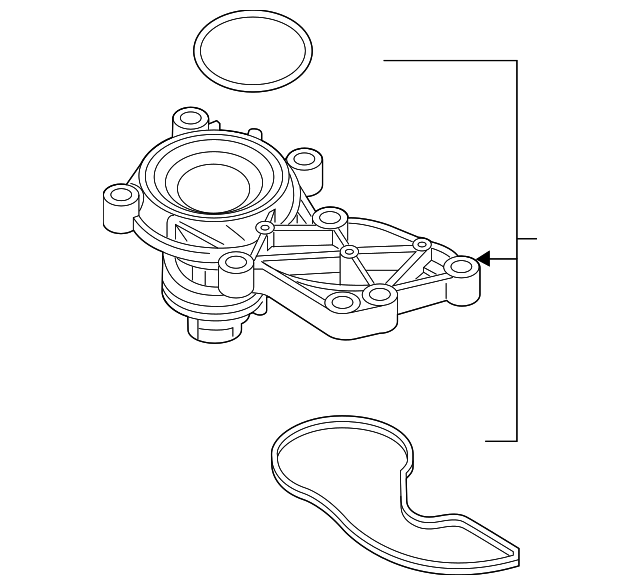 2015-2019 Audi Thermostat Unit 06E-121-111-AT | Audi OEM Parts Guy