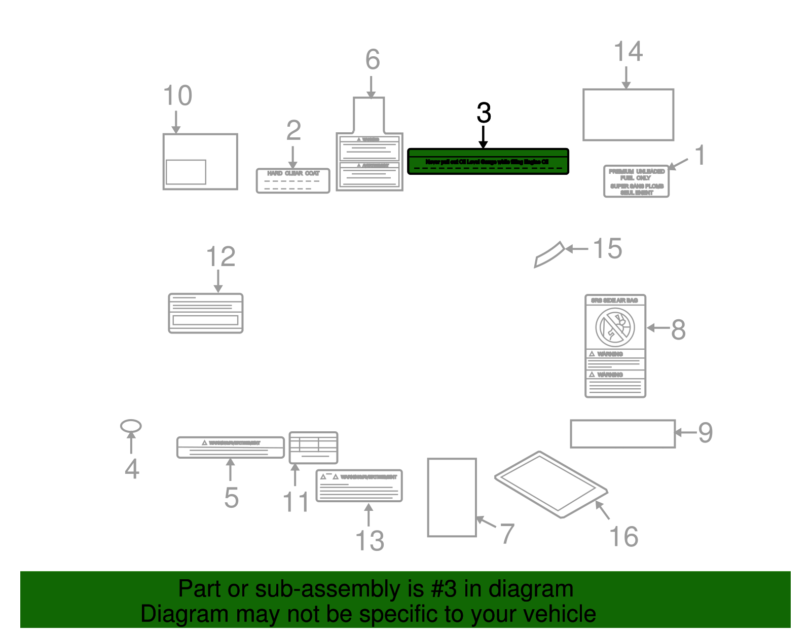 2008-2020 Infiniti Caution Label 99053-1CA0A | INFINITI OF WEST CHESTER