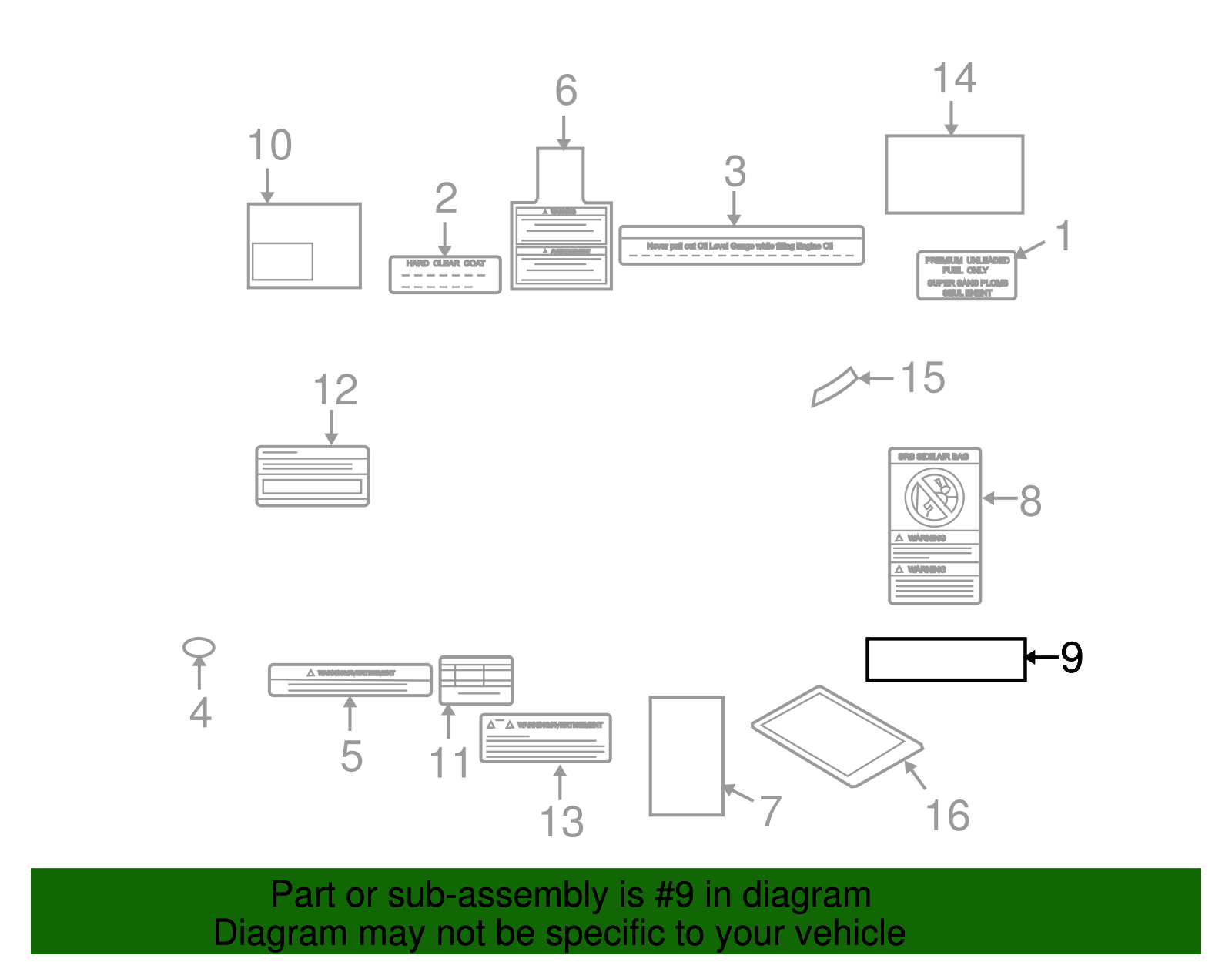 99090-1NH0A - Tire Info Label 2010-2015 Infiniti | Infiniti of Orland Park
