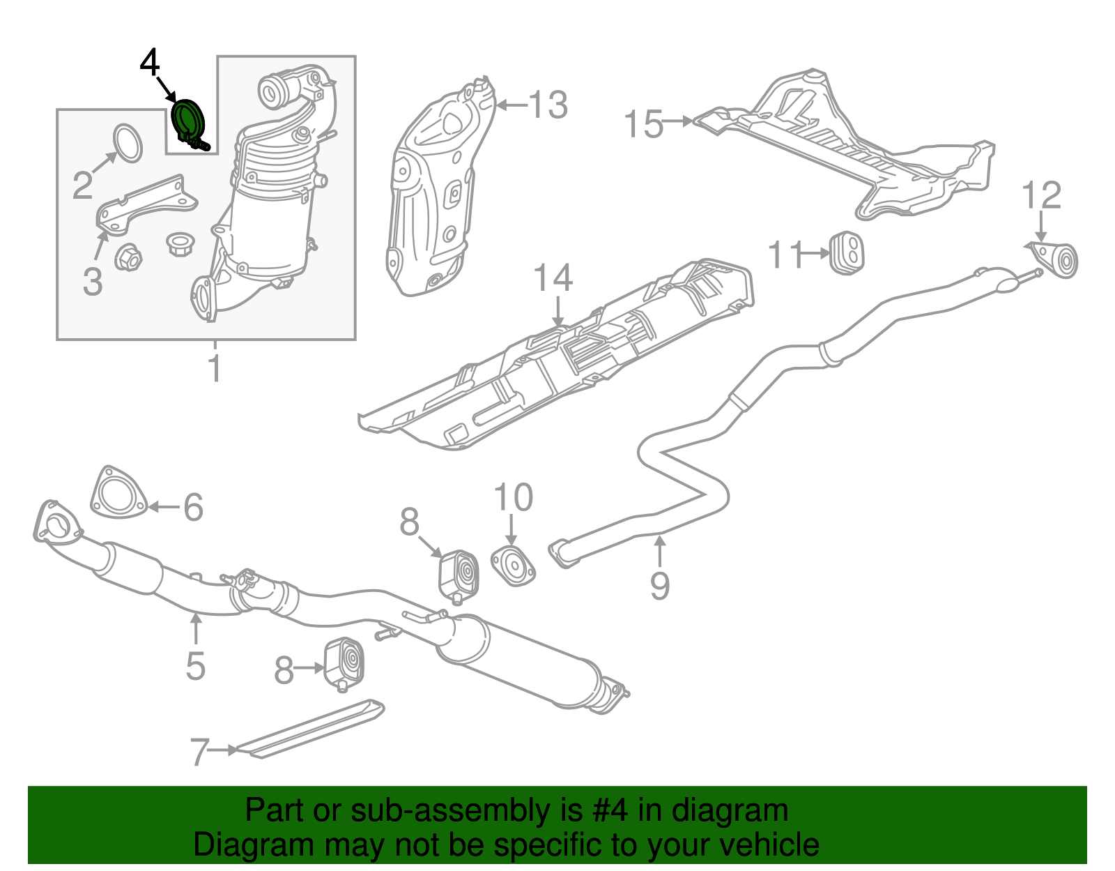 2014-2015 Chevrolet Cruze Catalytic Converter Clamp 55566094 ...