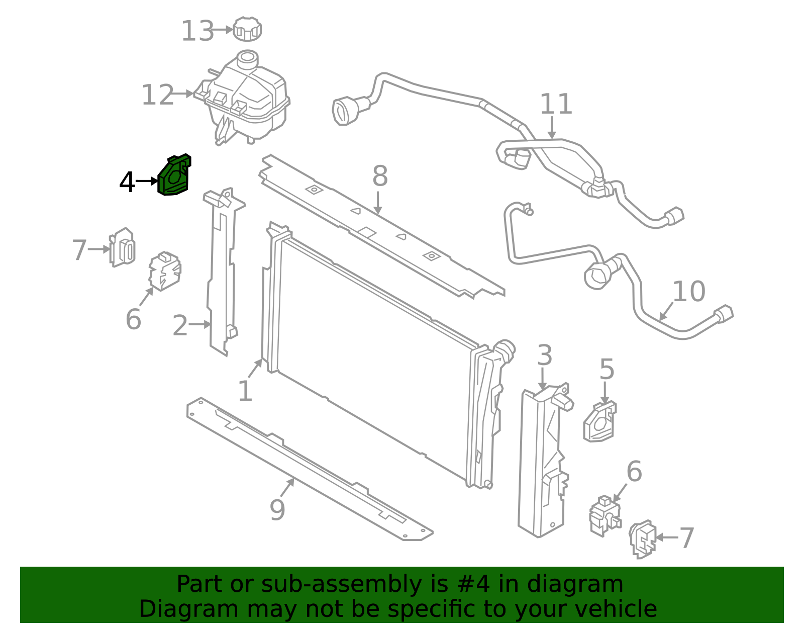 17118620733 - 2012-2021 BMW Radiator Bracket Lower Bracket (17-11-8-620 ...