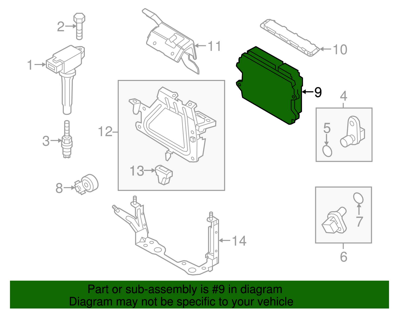2017-2018 Mazda Engine Control Module (ECM) PY9W-18-881A ...