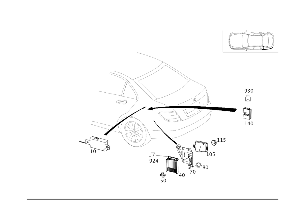 2008-2012 Mercedes-Benz C300 Exchange Elec Center, Base Module 204-906 ...