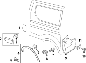 kk3z6129396ba - Ford Side Molding 2022-2024 Ford | Performance Auto Parts