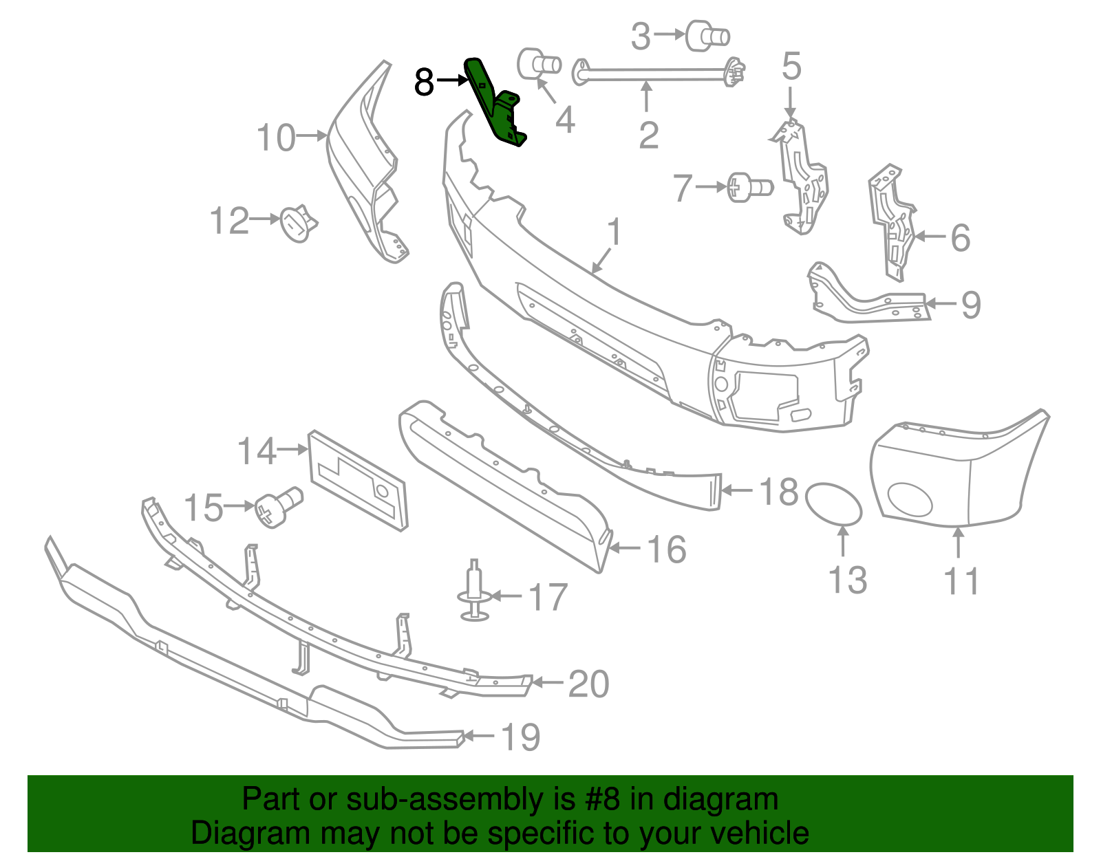 62044-7S600 - Bumper Bracket - 2004-2015 Nissan | Nissan OEM Parts Direct