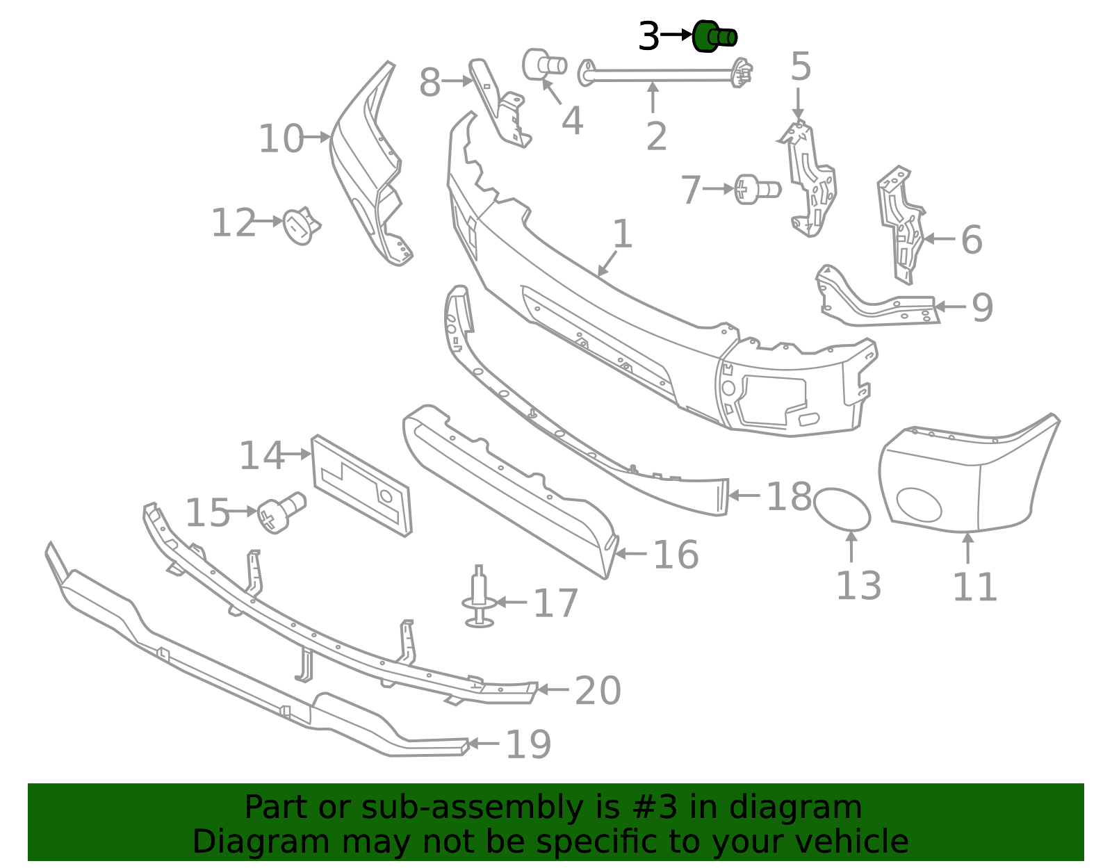 01121-02561 - Bumper Bracket Bolt 1998-2015 Nissan | Official Nissan ...