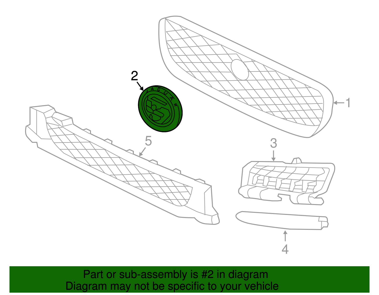2014-2020 Jaguar Grille Emblem C2D52972 | OEM Parts Online